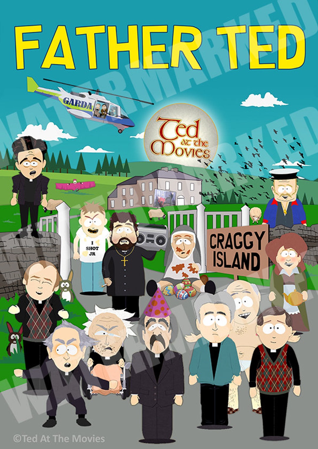Father Ted / South Park Parody Poster - Etsy