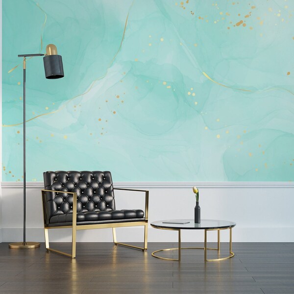 Turquoise Wallpaper - Etsy