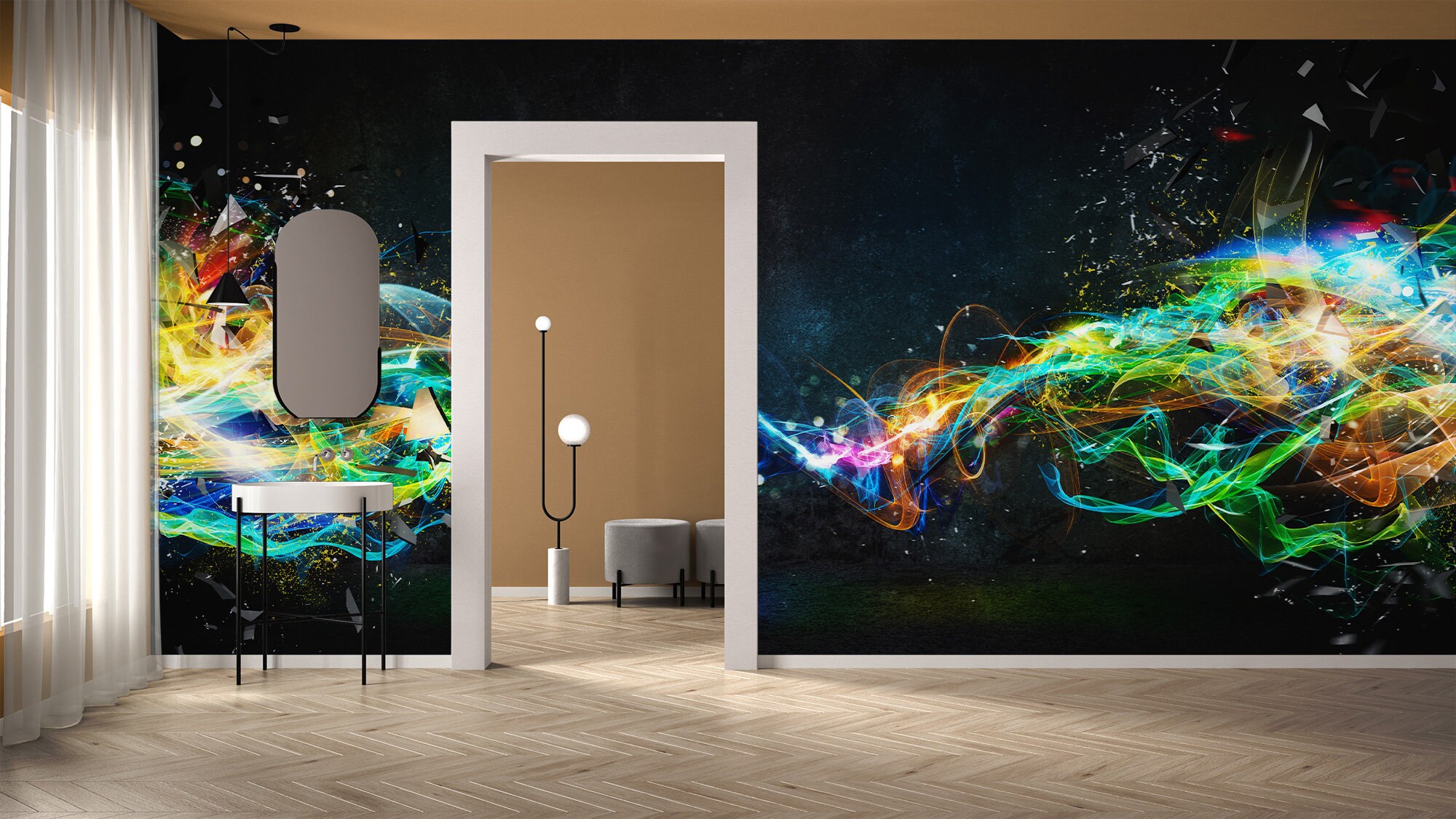 Modern Dark Abstract Wallpaper Wall Mural Removable - Etsy