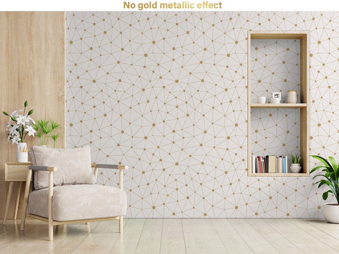 Minimal Wallpaper With Modern Pattern, Removable Wallpaper, Self ...