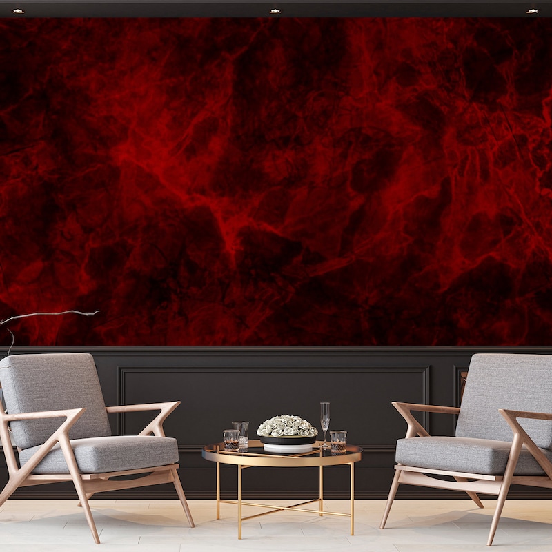 Red Wallpaper - Etsy