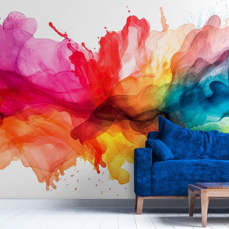 Watercolor Rainbow Wallpaper - Etsy