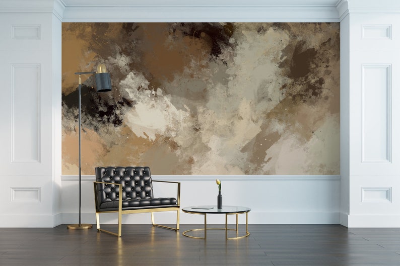 Geometric Wallpaper, Modern Abstract Art, Wall Mural, Removable ...