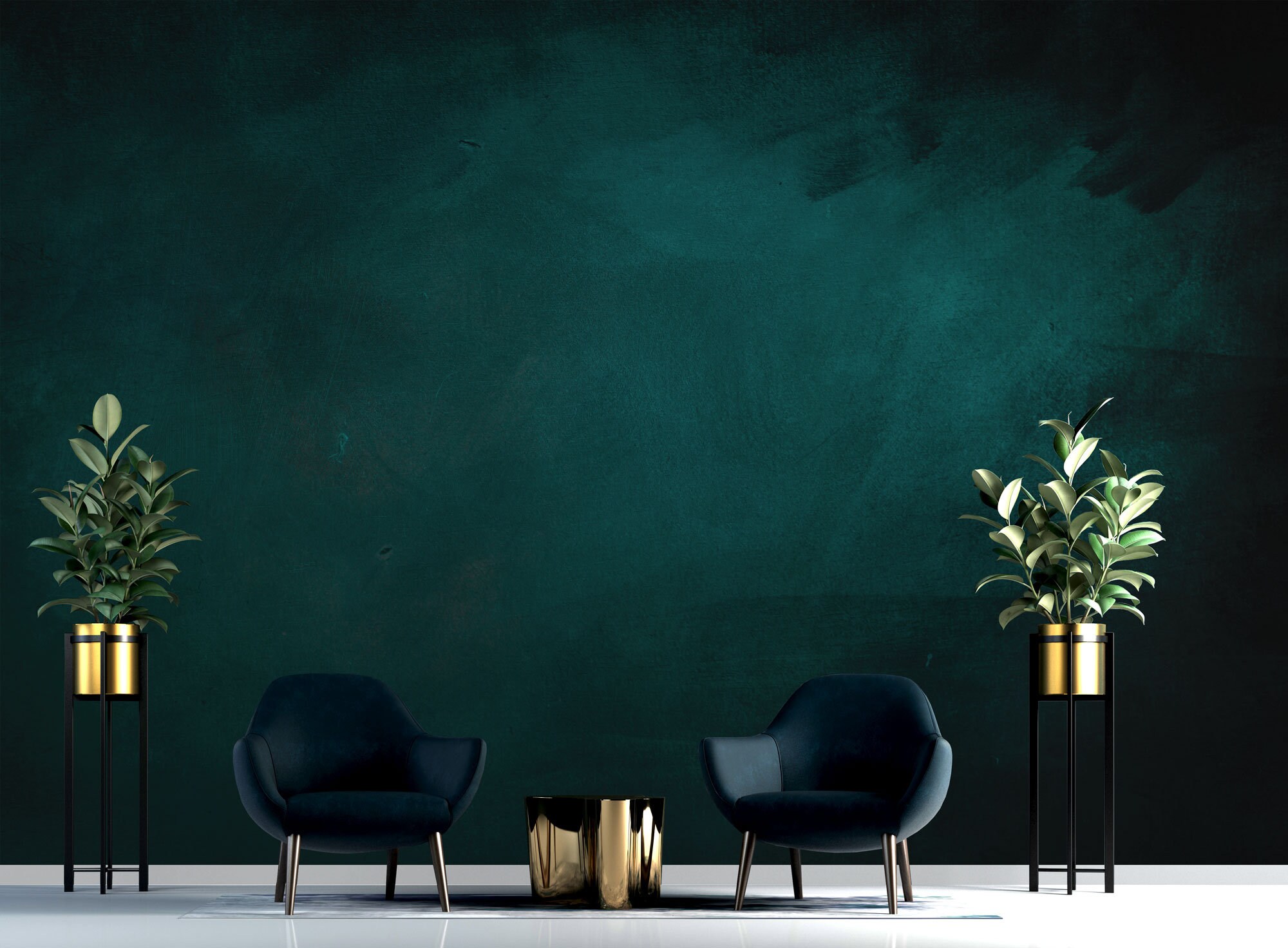 Dark Green Abstract Wallpaper Wall Mural Removable - Etsy