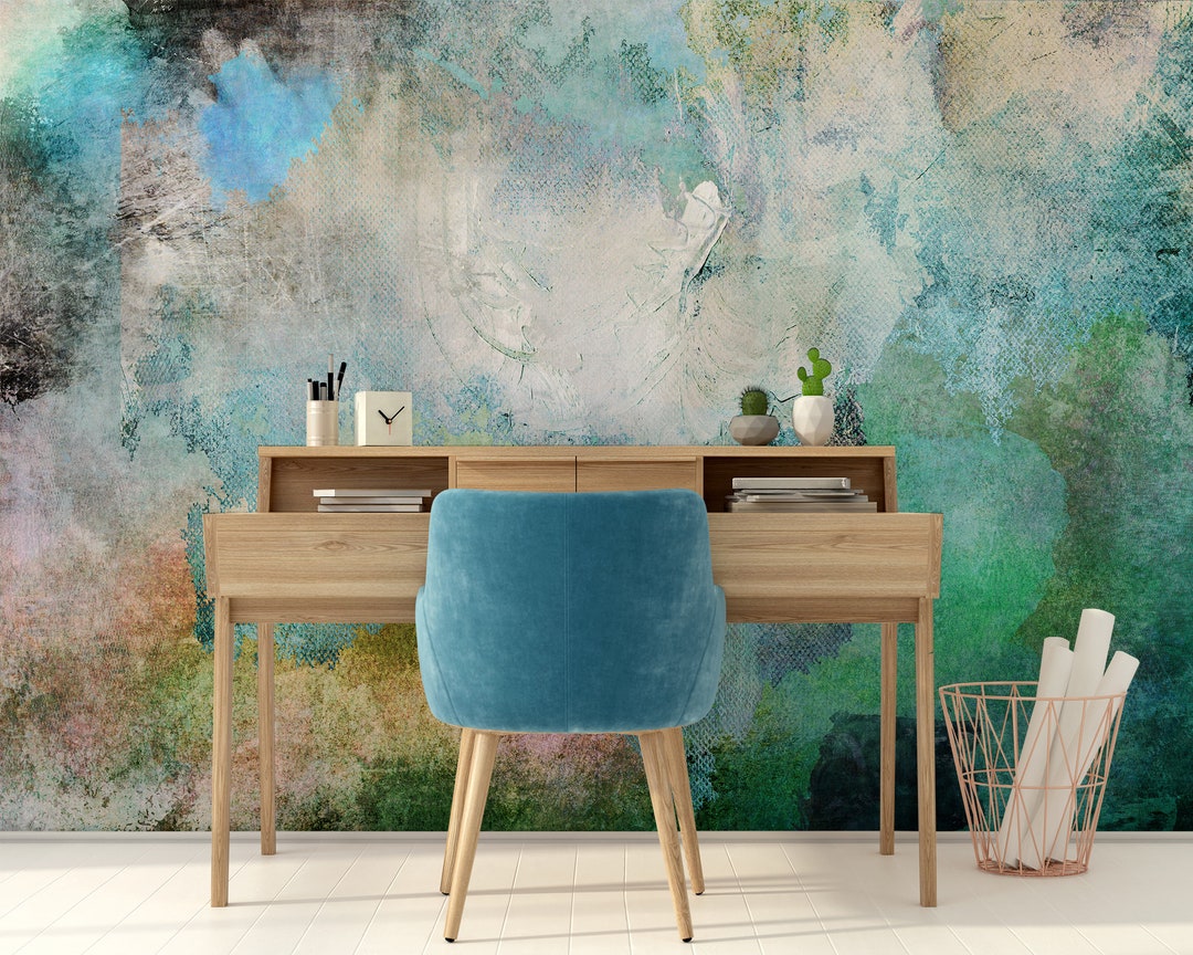Abstract Landscape Wallpaper, Wall Mural, Removable Wallpaper, Self ...