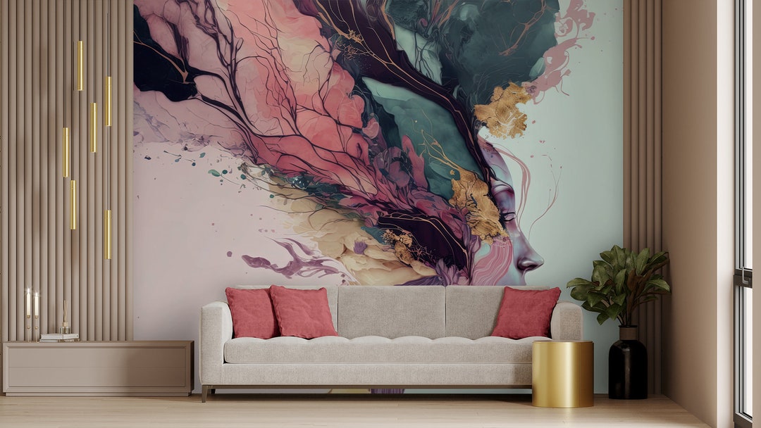 Abstract Marble Mural Wallpaper, Wall Mural, Removable, Self Adhesive ...