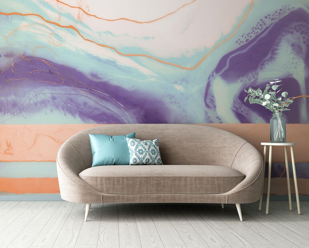 Abstract Wallpaper With Colorful Abstract Painting, Wall Mural ...