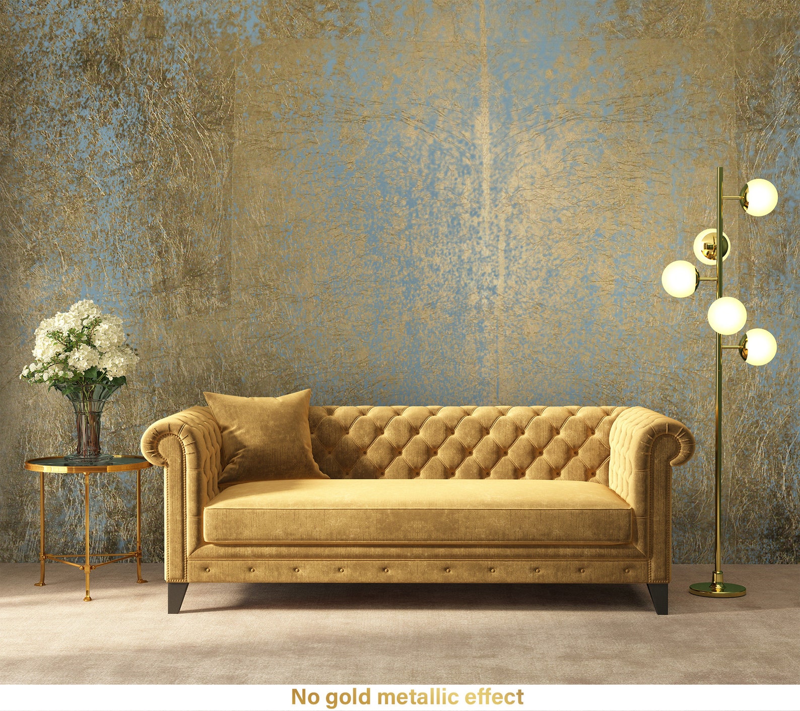 Scratched Grunge Yellow Non Metallic Matte Wallpaper, Removable ...