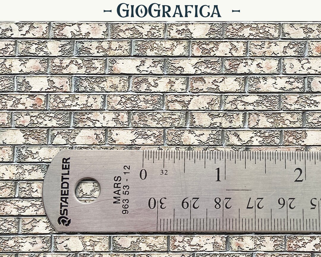 Dollhouse Grey Brick Wall: 1/12 Scale Miniature Printable (PDF) - Etsy