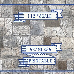 Distressed Flagstone Paving, Miniature Printable Flooring, Dollhouse ...