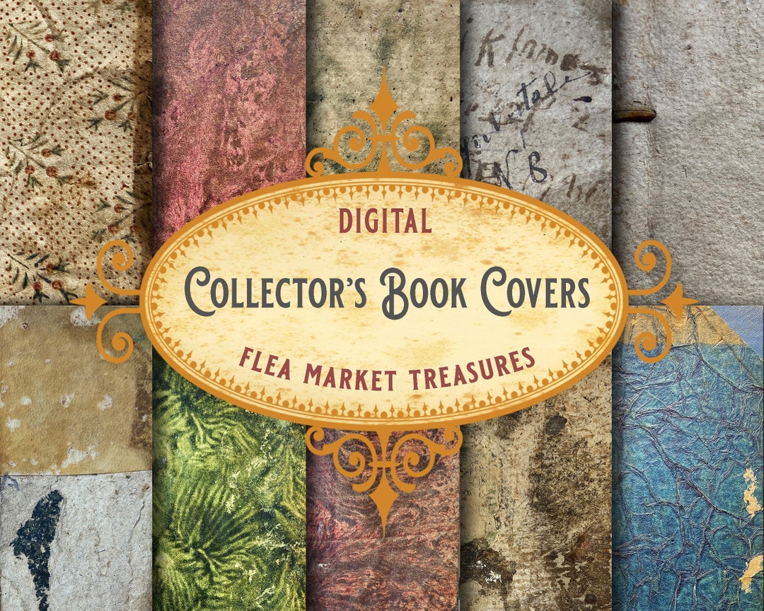 Capas de livros de colecionador, capa de livro imprimível, texturas de ...