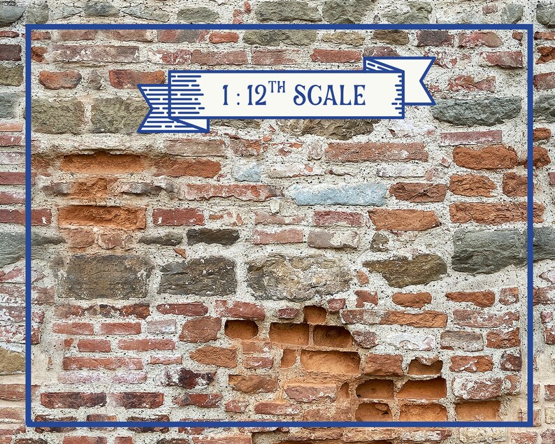 Dollhouse Roman Brick & Stone Wallpaper: 12th Scale Miniature (digital ...
