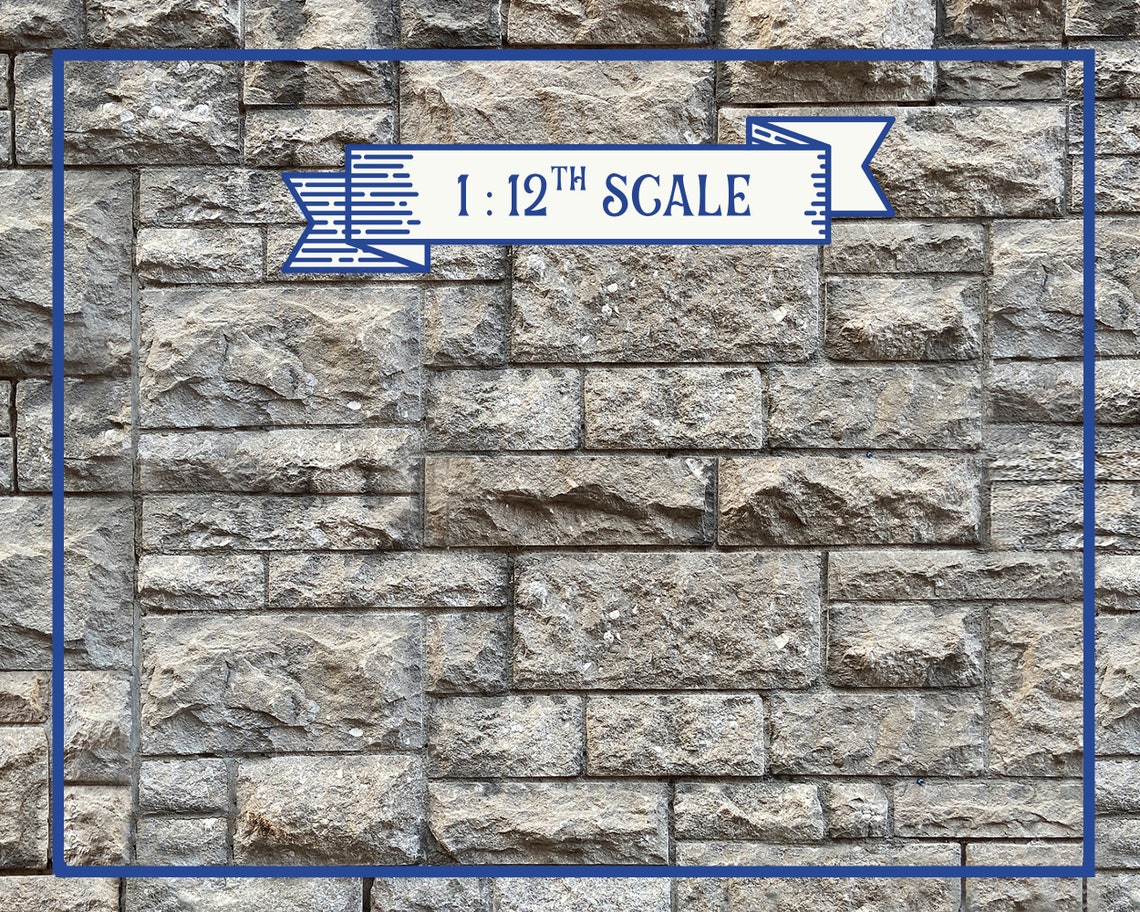 Dollhouse Printable Stone Wallpaper 1/12 Dollhouse Wall - Etsy