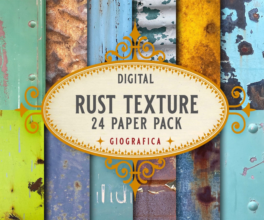Rust Texture Papers, 8.5x11 Digital Paper, Grunge Textures, Industrial ...