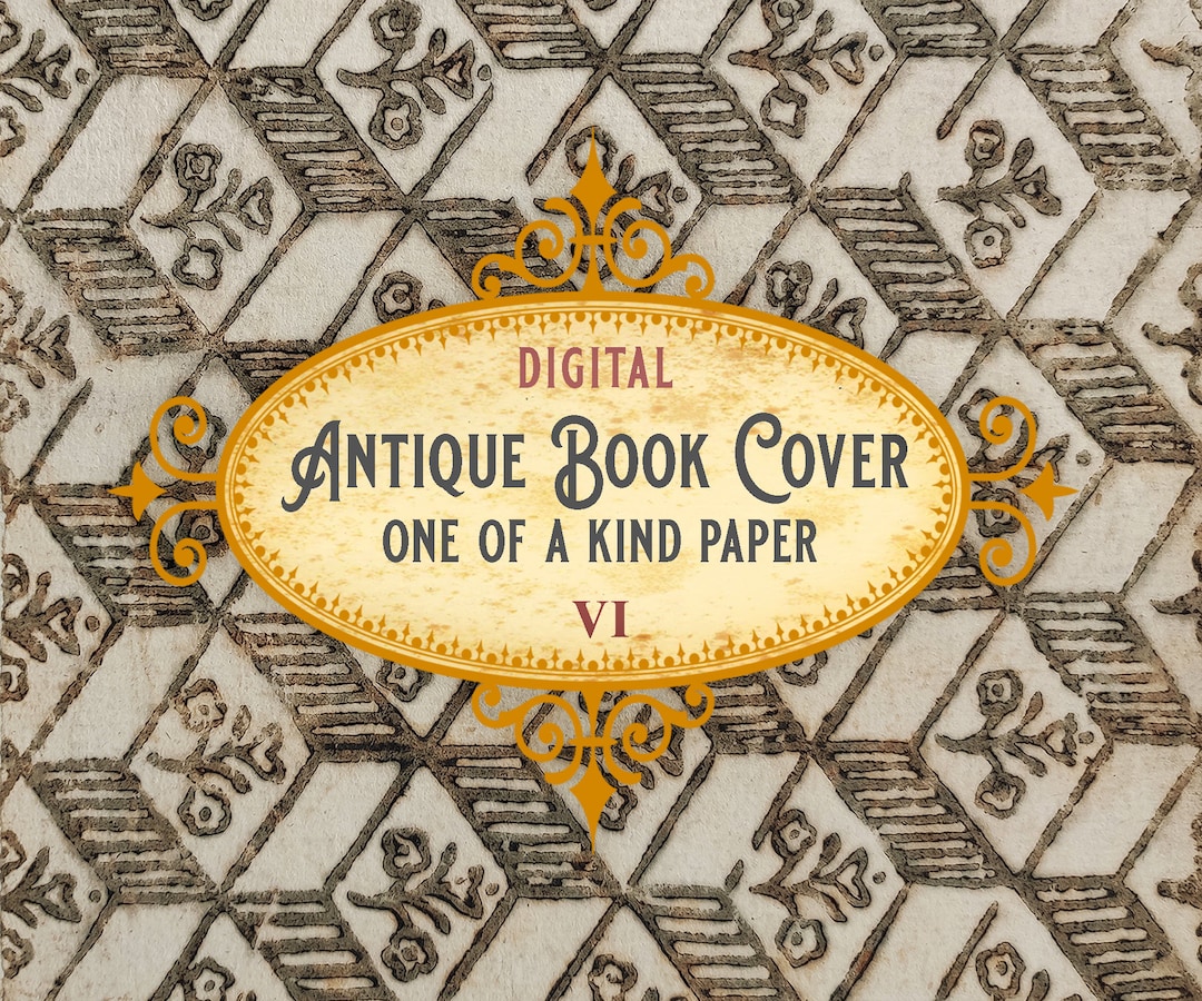 Antique Book Cover, Printable Old Paper, Victorian Journal, 3D Print ...