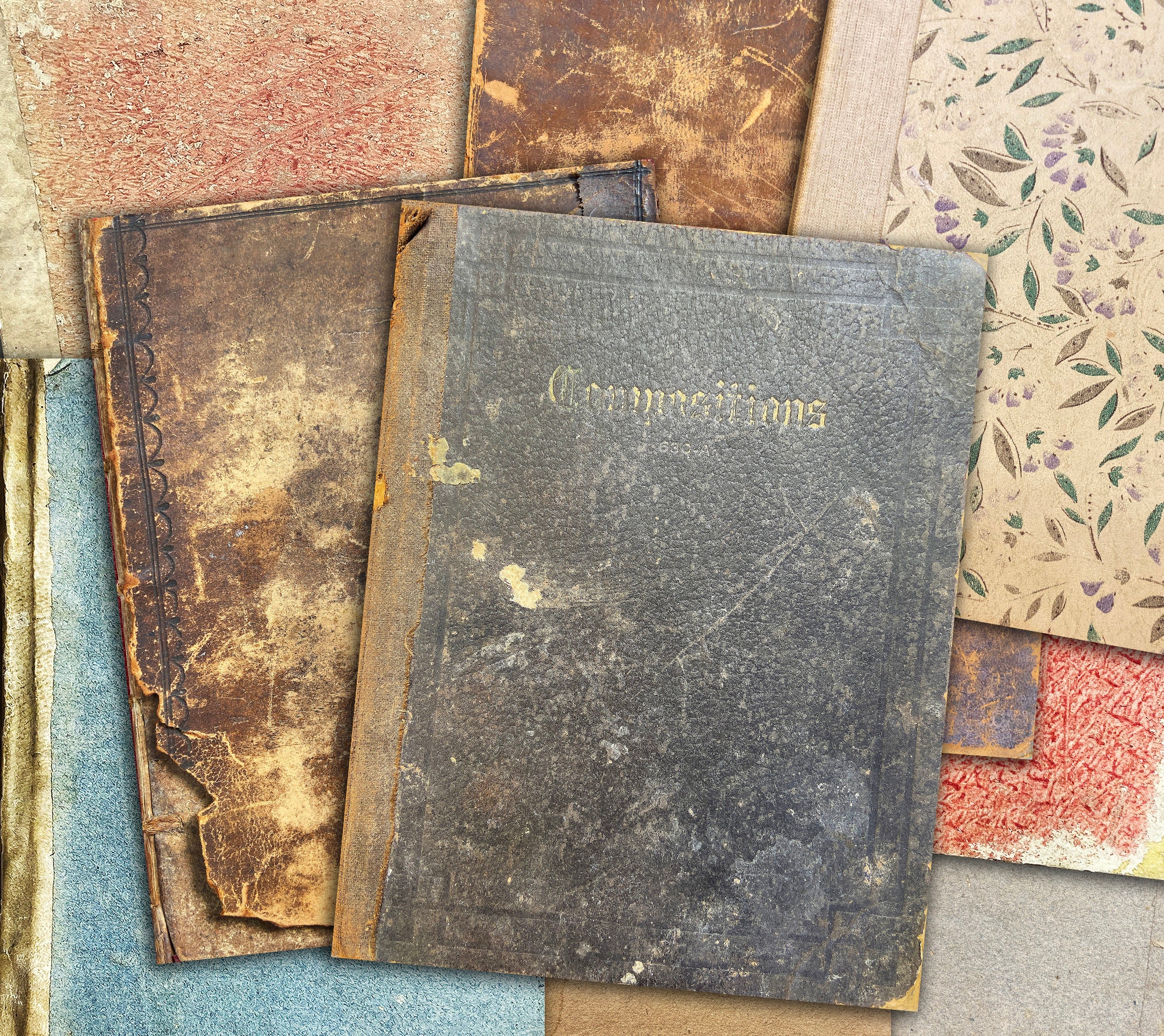 Old Book Cover Set Digital Book Covers Printable Book Cover - Etsy