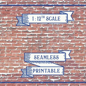 Dollhouse Brick Wall Texture: 1/12 Scale Miniature Diorama (JPG, PDF ...