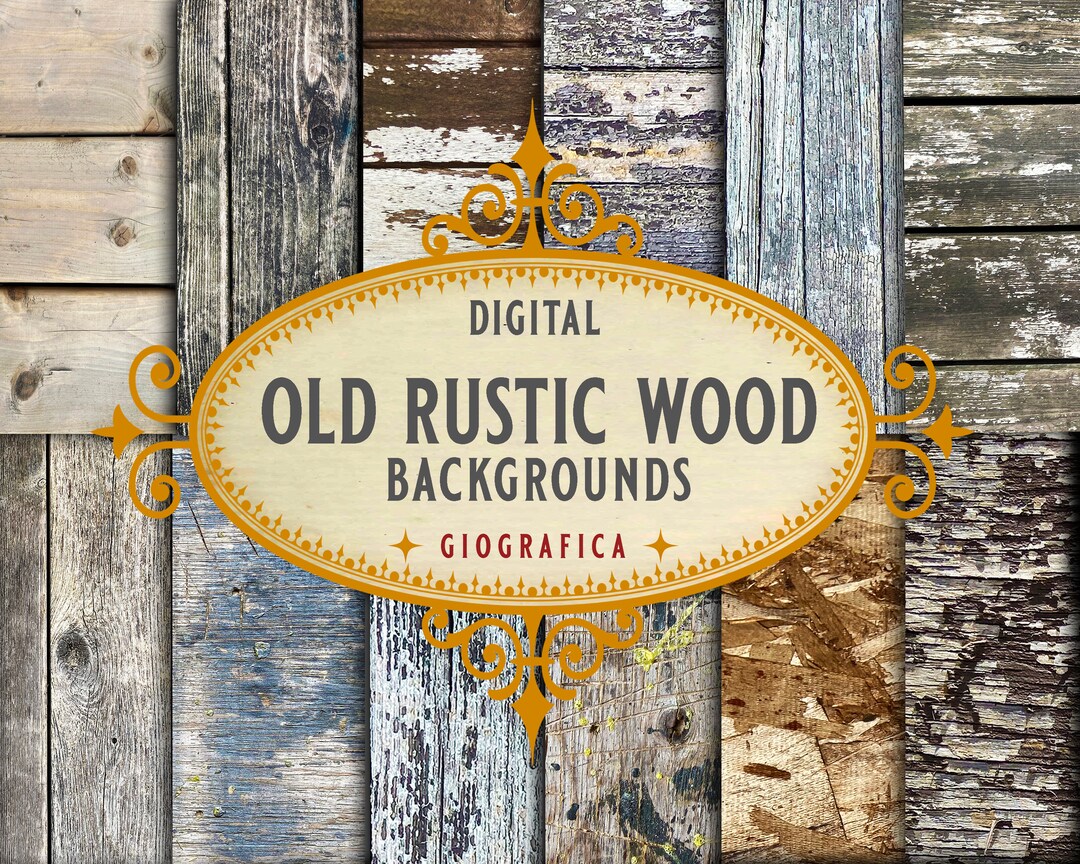 Rustic Wood Digital Backgrounds, Reclaimed Wood Papers, Industrial ...