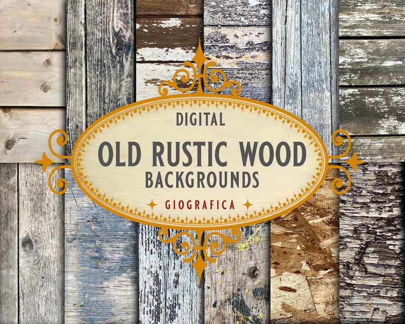 Rustic Wood Digital Backgrounds Reclaimed Wood Papers - Etsy