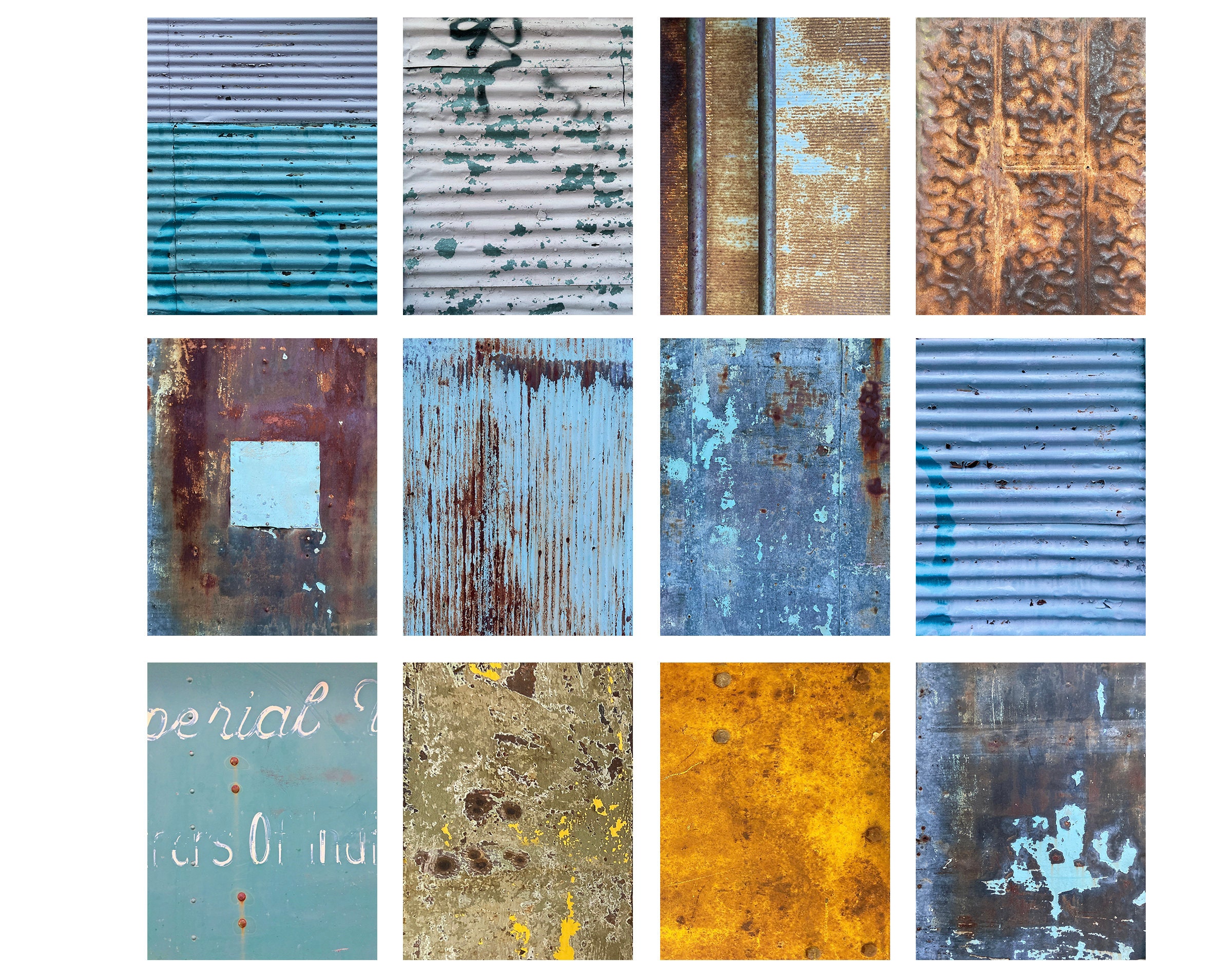 Rust Texture Papers 8.5x11 Digital Paper Grunge Textures | Etsy