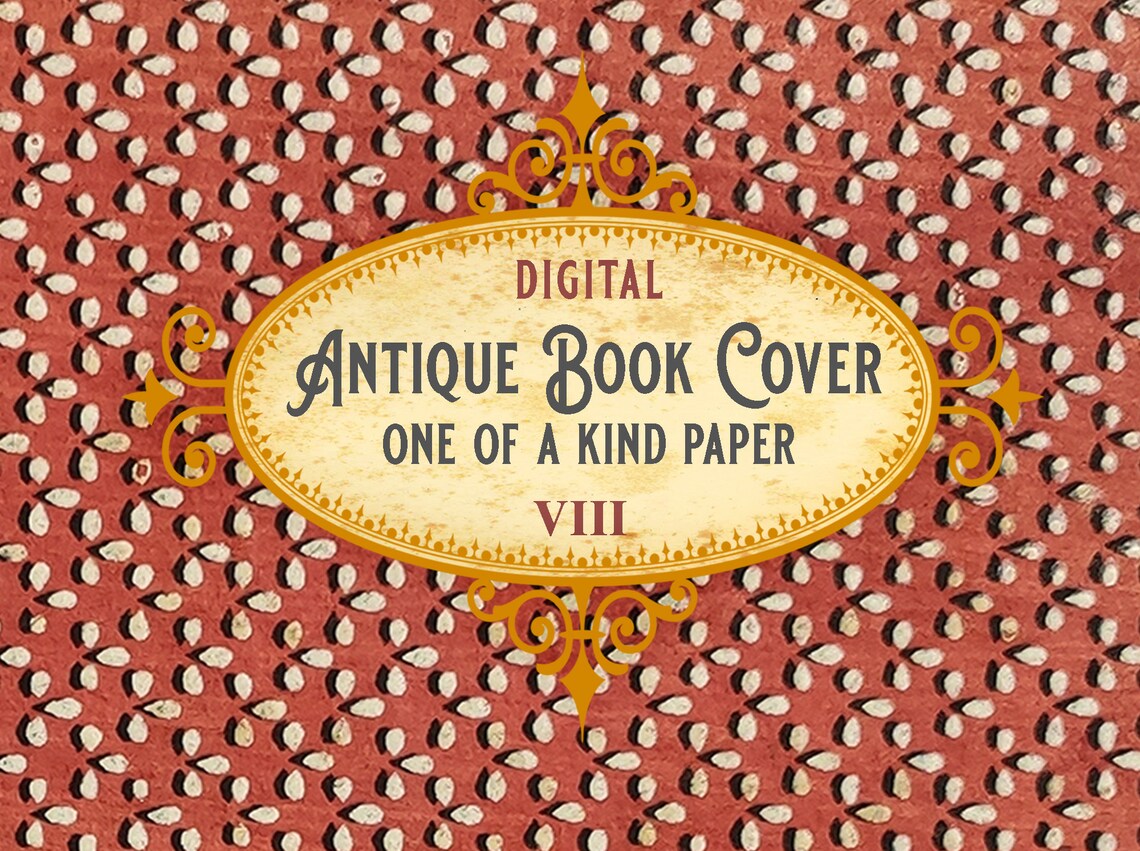 Antique Book Cover Printable Old Paper Victorian Journal | Etsy