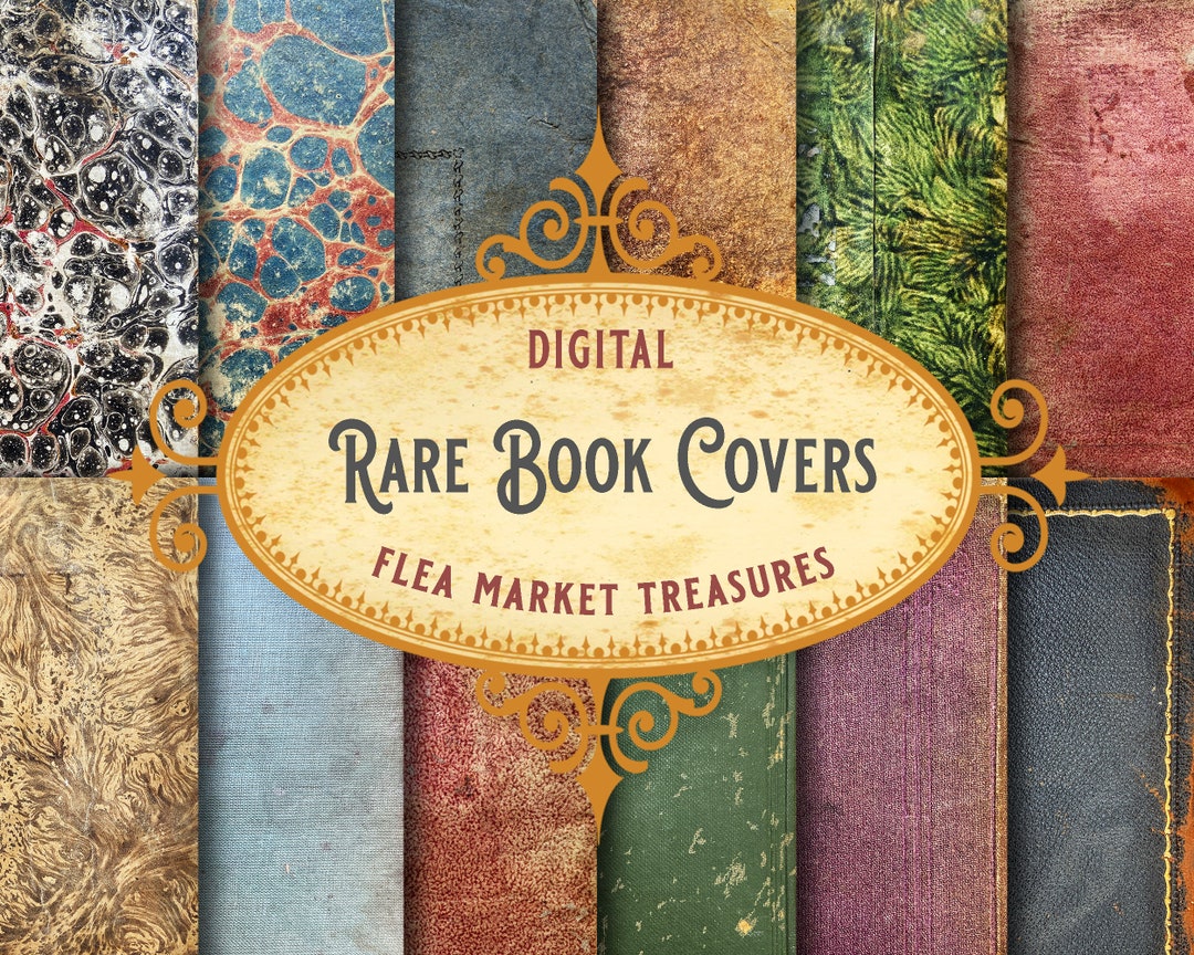 Rare Book Cover Set, Digital Book Covers, Printable Book Cover, Antique ...