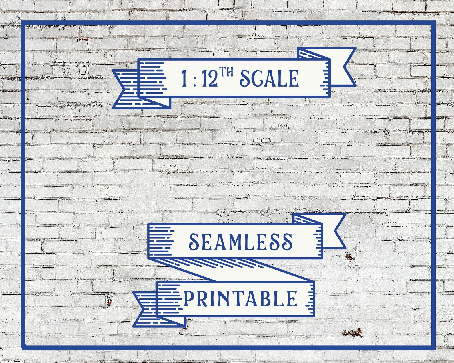Distressed White Brick Wall Miniature Printable Diorama - Etsy