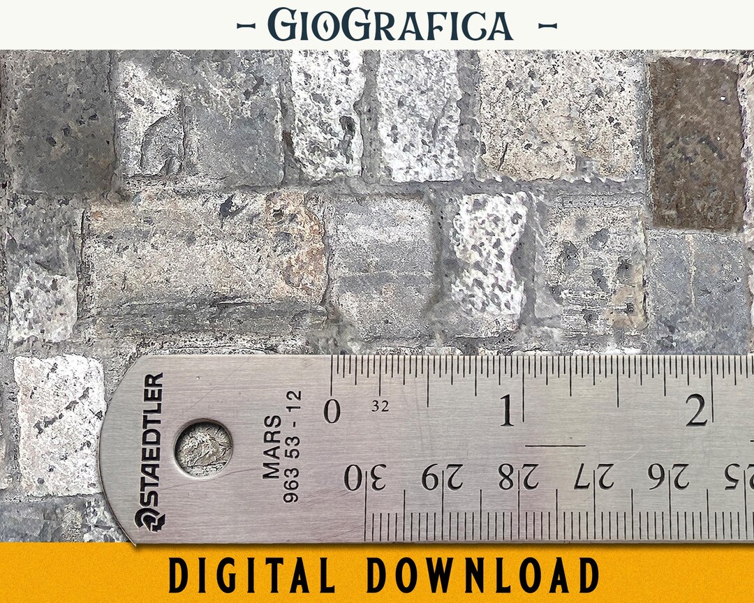 Distressed Flagstone Paving, Miniature Printable Flooring, Dollhouse ...