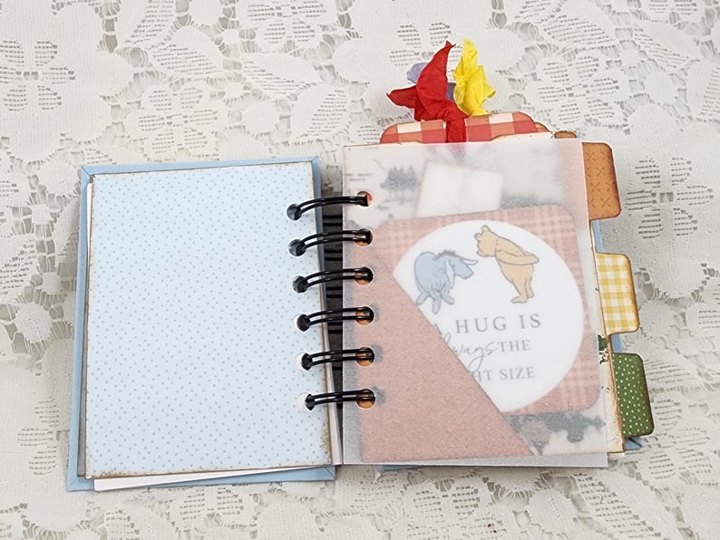 Winnie the Pooh Junk Journal, Mini Cinch Notebook/memory Keeper/cbj192 ...