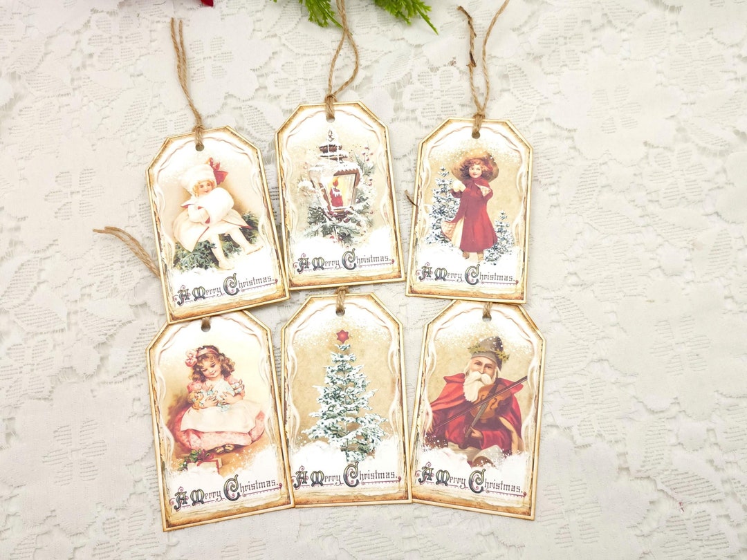 Vintage Christmas Gift Tags, Christmas Vintage Ephemera, Mid Century ...
