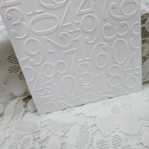 Embossed Numbers Card Front, A2 Embossed Sheets, Embossing Card Front ...