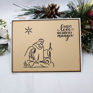 Nativity Christmas Card Set, Nativity Cards, Nativity Scene, Set of 4 ...