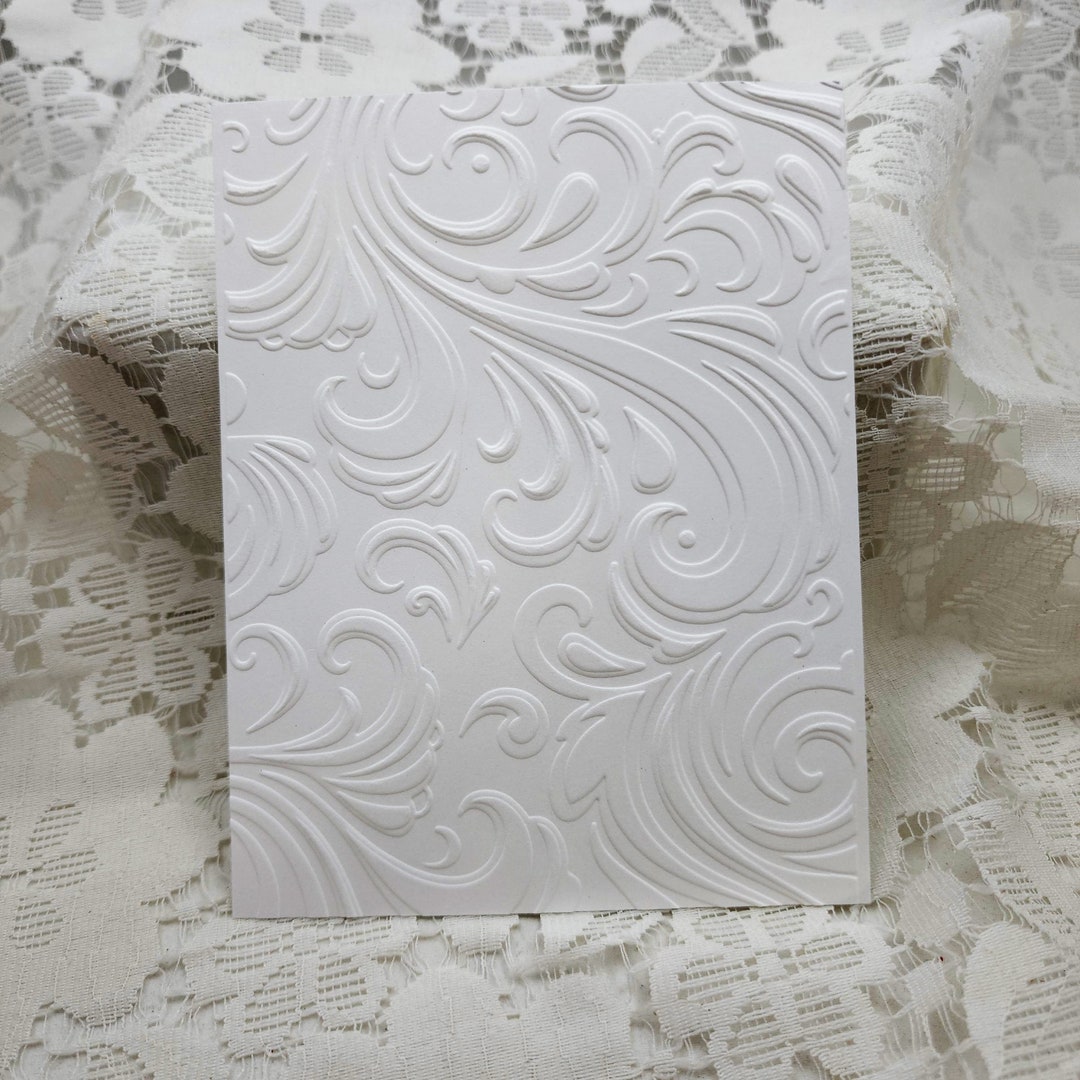Embossed Swirls Card Front, A2 3D Embossed Sheets, Scrapbooking, Card ...