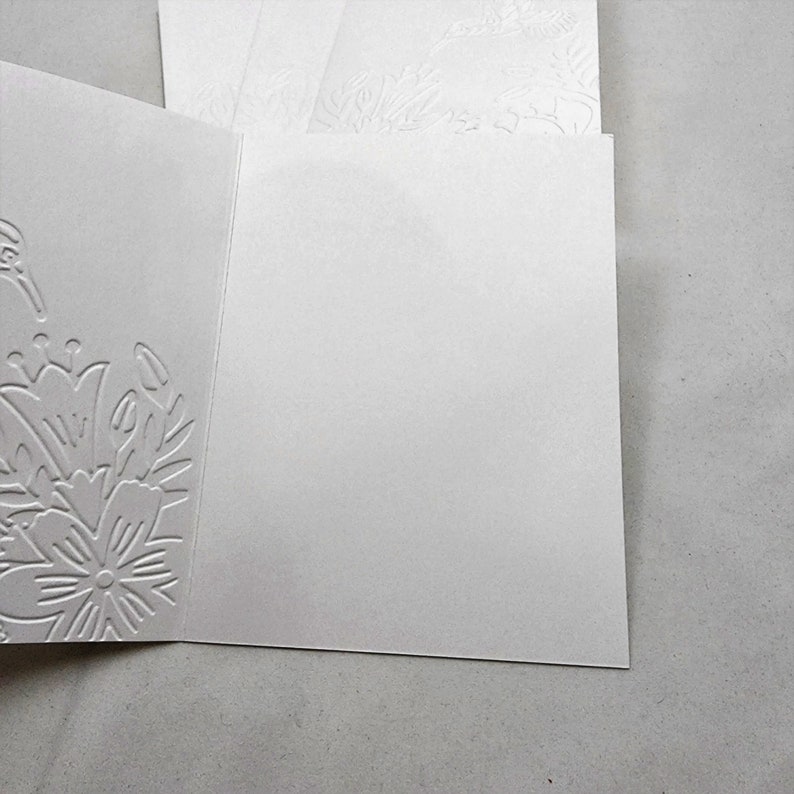 Hummingbird 4 Note Card Set Embossed Handmade Cards Set of - Etsy