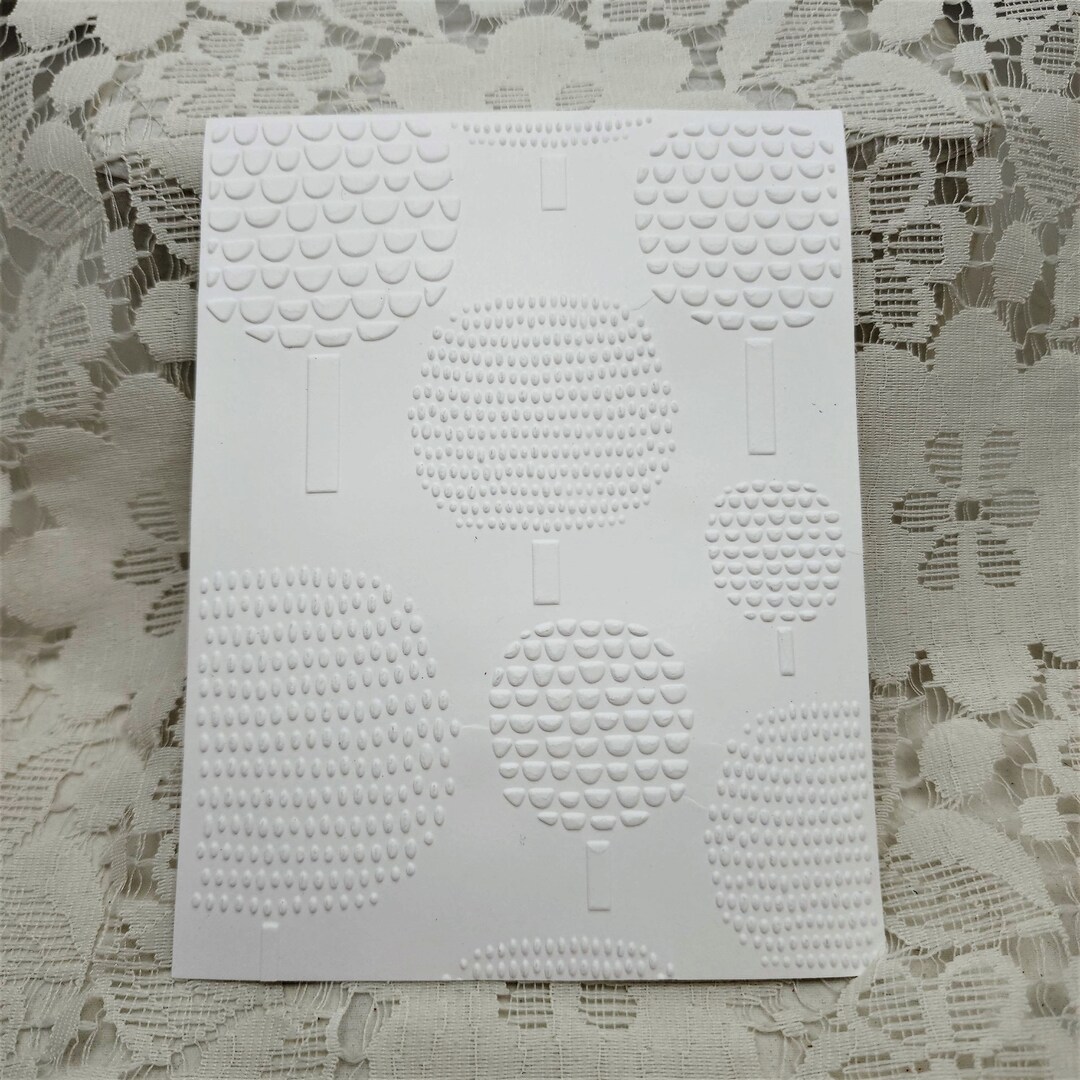 Embossed Dot Trees Card Front, A2 3D Embossed Sheets, Scrapbooking ...