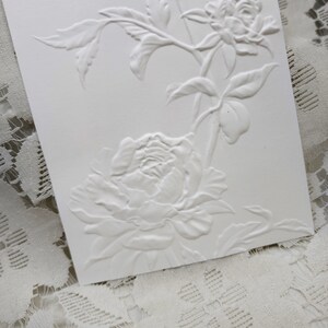 Embossed Rose Card Front, 3D Embossing Card Front, Scrapbooking, Card ...