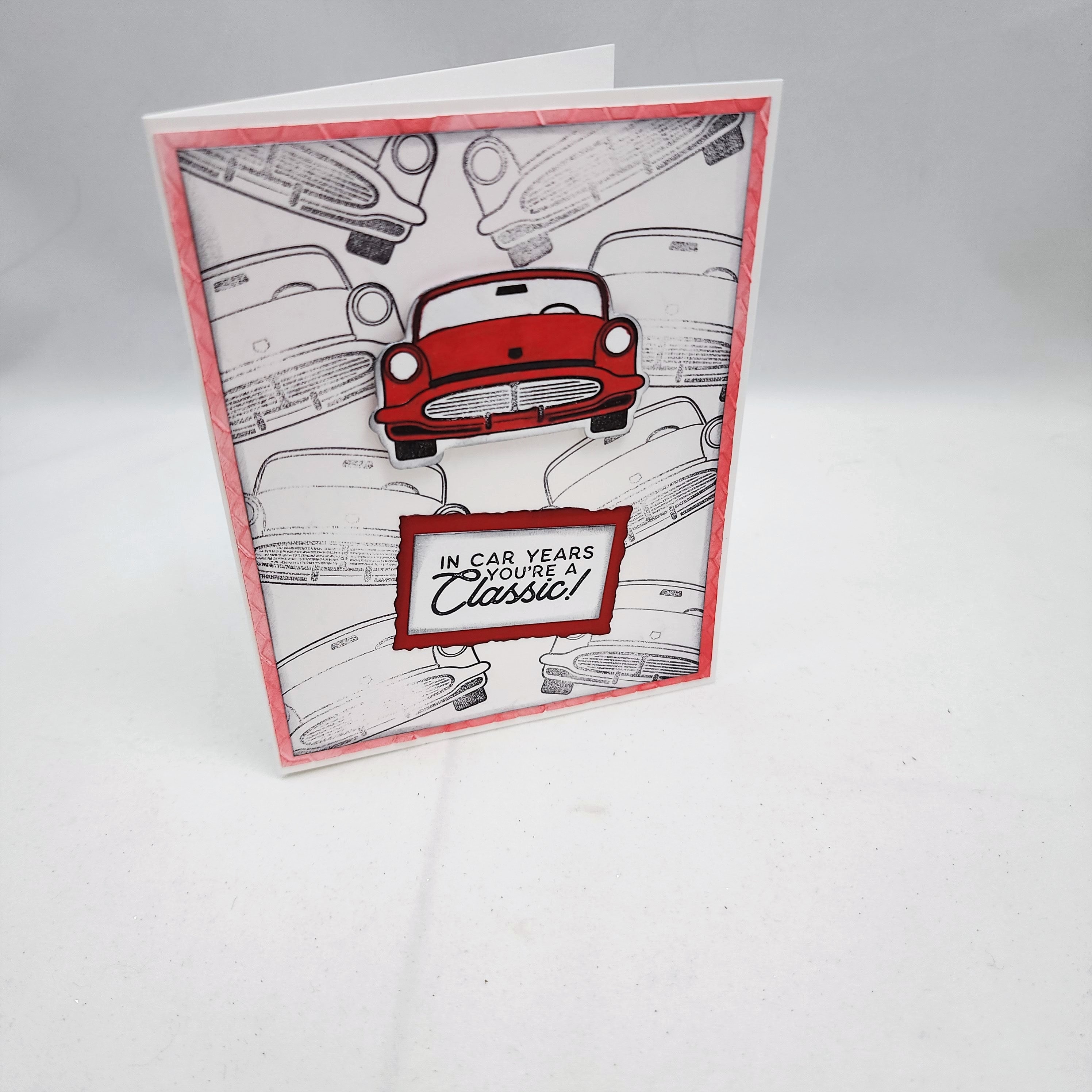 Happy Birthday Classic Car Card Red Car Card Classic Car - Etsy