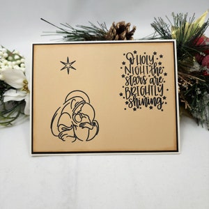 Nativity Christmas Card Set, Nativity Cards, Nativity Scene, Set of 4 ...