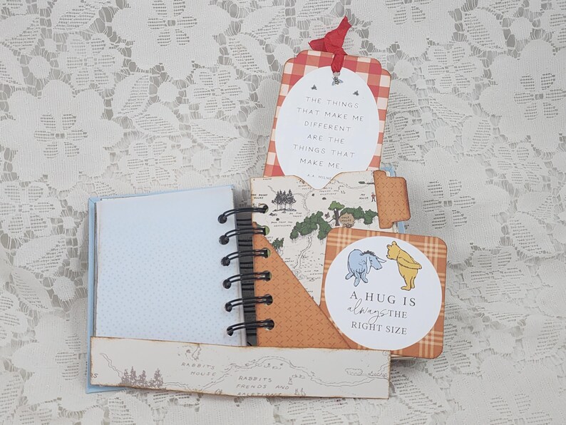 Winnie the Pooh Junk Journal, Mini Cinch Notebook/memory Keeper/cbj192 ...