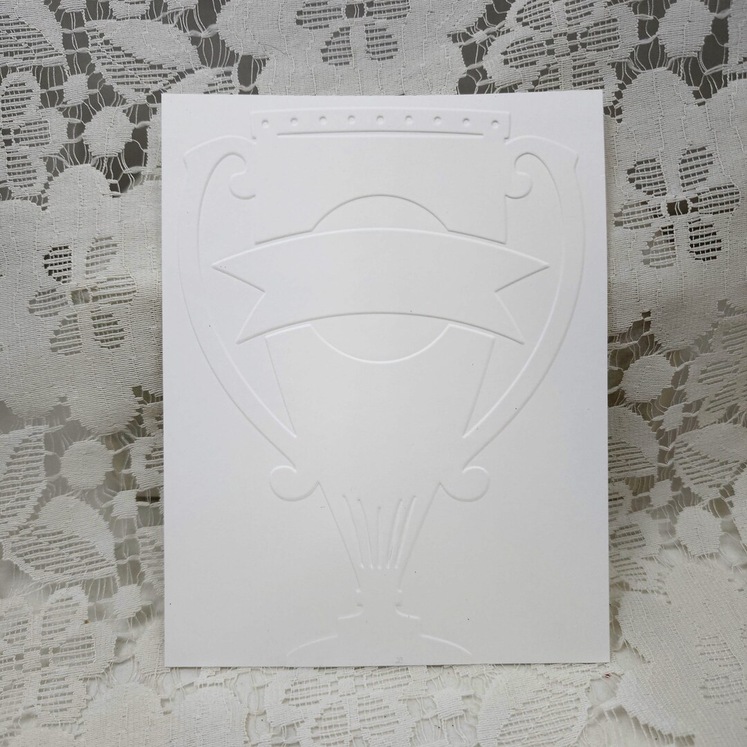 Embossed Trophy Card Front, A2 Embossed Sheets, Embossing Card Front ...