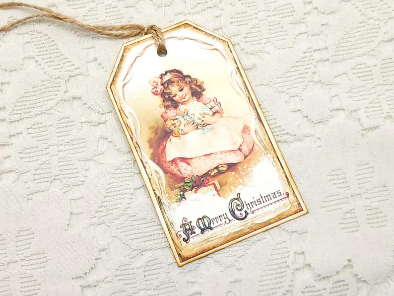 Vintage Christmas Gift Tags: Mid Century Ephemera, Set of 6 Ctg020 - Etsy
