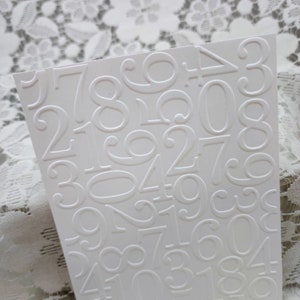 Embossed Numbers Card Front, A2 Embossed Sheets, Embossing Card Front ...