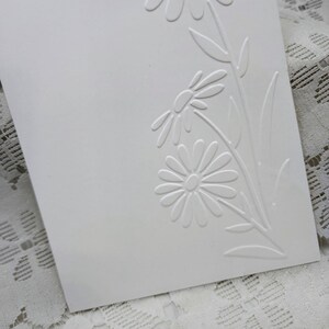 Embossed Daisy Card Front, 3D Embossing Card Front, Scrapbooking, Card ...