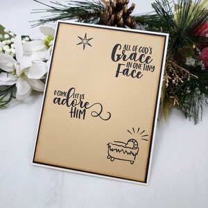 Nativity Christmas Card Set, Nativity Cards, Nativity Scene, Set of 4 ...