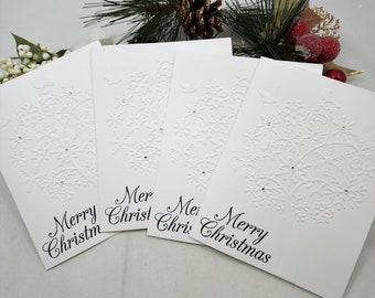 Embossed Christmas Card - Etsy