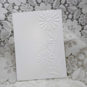 Embossed Daisy Card Front, 3D Embossing Card Front, Scrapbooking, Card ...