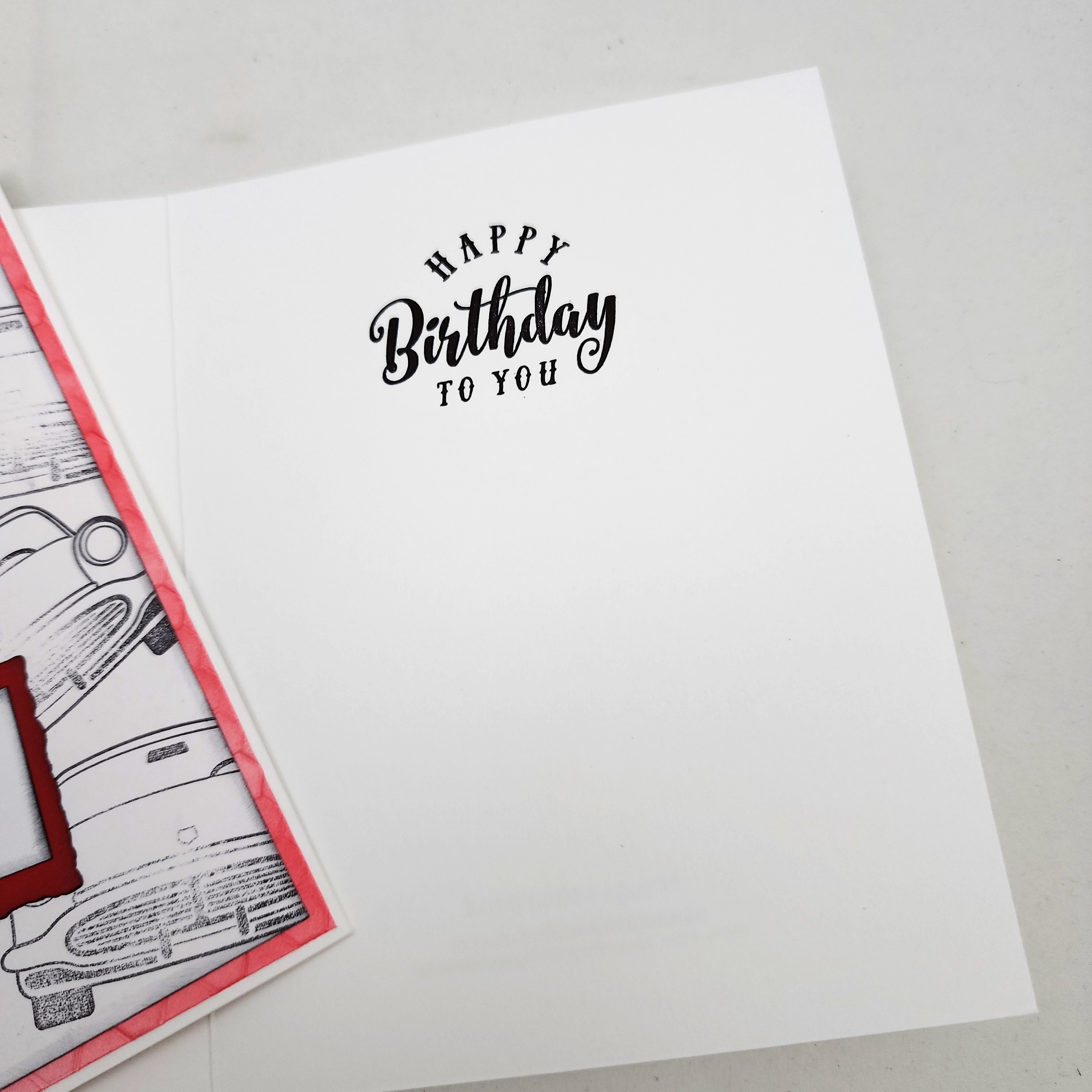 Happy Birthday Classic Car Card Red Car Card Classic Car - Etsy