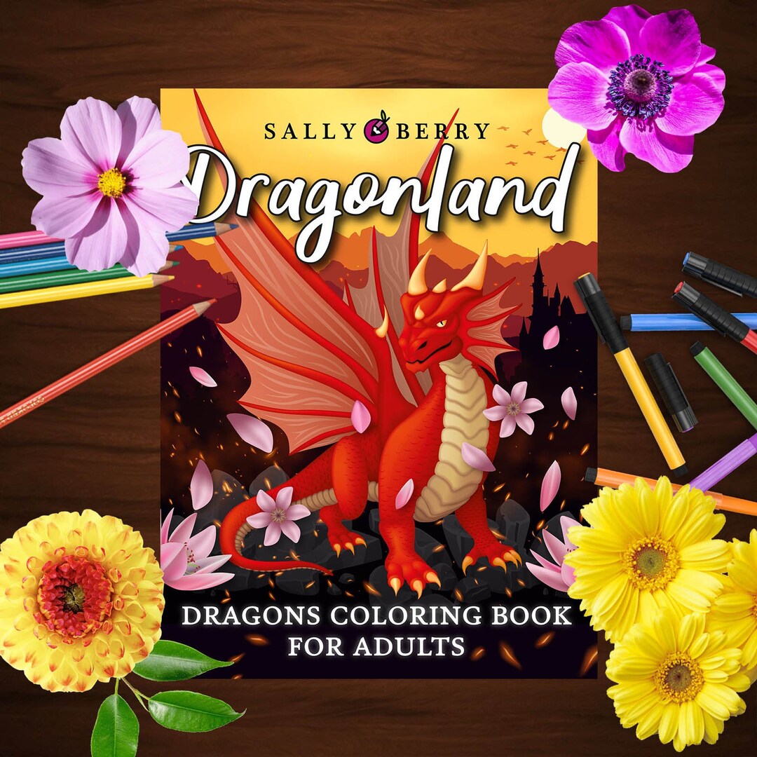 Dragonland: Dragons Fantasy Coloring Book - 30 Easy Large Prints ...