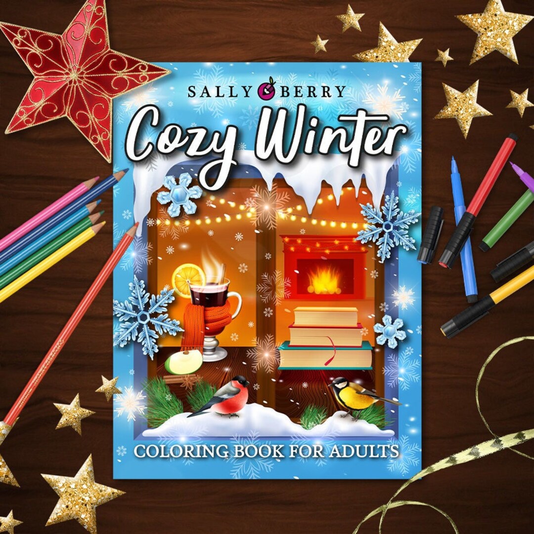 Cozy Winter Coloring Book – 25 Unique Hand-drawn Illustrations ...