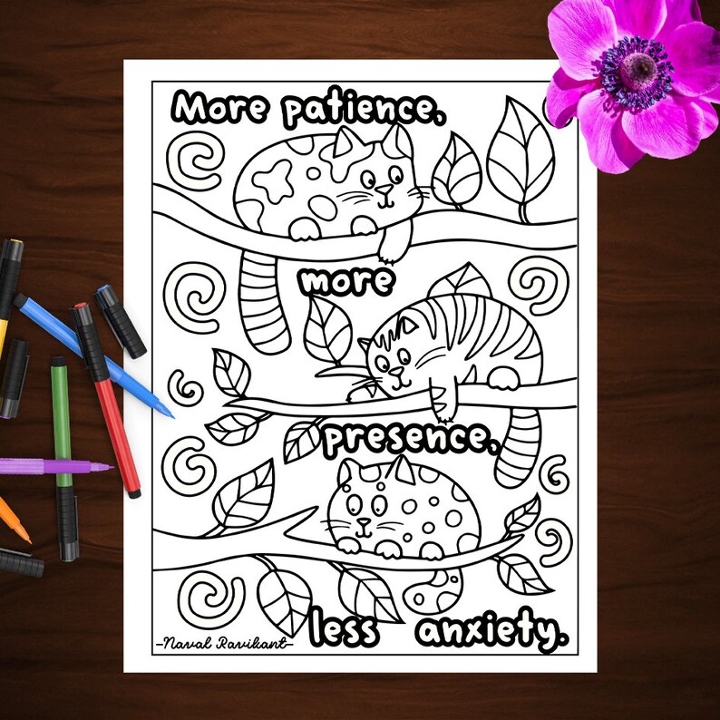Chill Your Mind: Mindfulness Coloring Book 50 Large Prints - Etsy